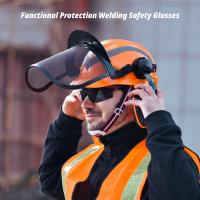 China Safeyear SG015OR UV400 Welding Safety Glasses Dark Lens Anti Scratch CE EN166 for sale