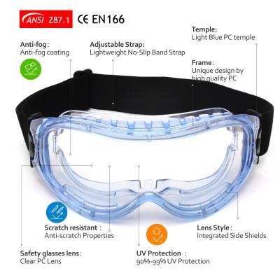 China SAFEYEAR SG007BU UV400 Laser Welding Glasses Polycarbonate Safety Goggles ANSI Z87.1 for sale
