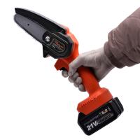 China SAFEYEAR 21V Cordless Pruning Saw 4 Inch 1500mAh Li-Ion Battery Handheld Chainsaw 5m/s for sale