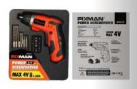 China 3.6V Cordless Power Screwdriver Set 25PCS Pure Copper Motor 1300mAh Lithium Battery for sale