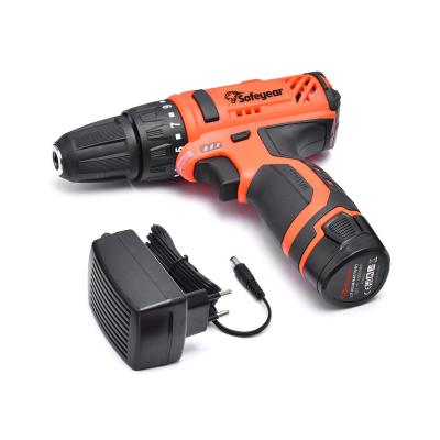 China 12V Cordless Power Drill 1500mAh Lithium Battery 10mm Chuck Industrial Hand Drill UL for sale
