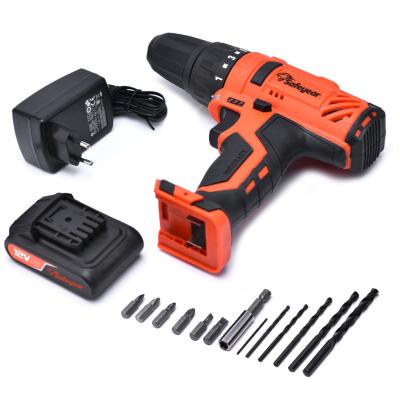 China 12V 16Pcs Brushless Cordless Drill Set 1300mAh Li-Ion Electric Screwdriver with Adjustable Mode for sale