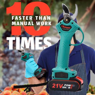 China 21V Lithium Electric Pruning Shears 25mm Branch Cutter 10000mAh Battery for sale