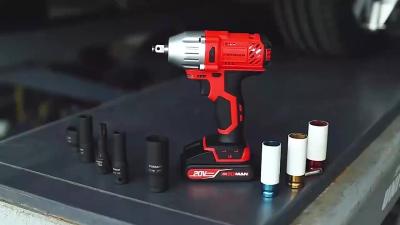 China 20V Cordless Impact Wrench 600Nm 1/2 Inch Brushless Power Tool 3000RPM for sale