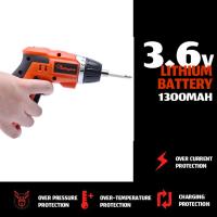 China 3.6V Cordless Power Screwdriver 1.3Ah Battery 26 Accessories 6+1 Torque Setting for sale