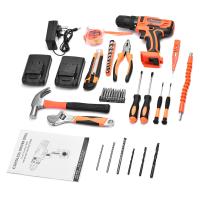 China 28N.M 21V Brushless Cordless Power Drill Tool Set with 1500mAh Battery and 37 Accessories for sale