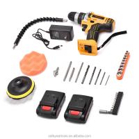 China 21V Cordless Impact Drill 3/8 Inch Variable Speed 1300mAh Brushless Power Tool for sale