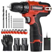 China 12V Cordless Drill Combo Kit 41 PCS Lithium Ion Battery 1300mAh 25 N.m Max Torque Power Tool Set for sale