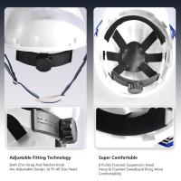 China High Density ABS Shell Safety Work Helmet White Workplace Safety Equipments for sale
