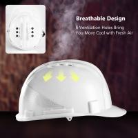 China High Density ABS Shell Safety Work Helmet White Workplace Safety Equipments for sale