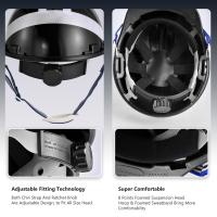 China Construction Black Work Helmet ABS Shell 4/6 Points 9 colors CE EN397 for sale