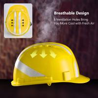 China High Density ABS Safety Helmet W-036 Yellow ANSI CE 6 Point Suspension Hard Hat for sale