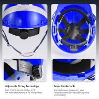 China CE EN397 Blue ABS Safety Helmet W-036 6-Point Suspension for Electrical Work for sale