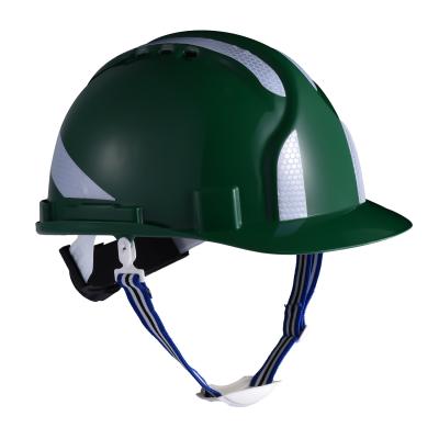 China Green ABS Safety Helmet ANSI Z89.1 6-Point Suspension Construction Hard Hat for sale