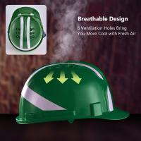 China Green ABS Safety Helmet ANSI Z89.1 6-Point Suspension Construction Hard Hat for sale