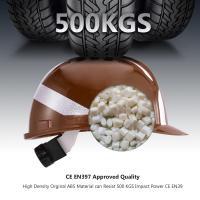 China W-036 High Density ABS Safety Helmet Brown 6 Point Impact Protection CE ANSI for sale