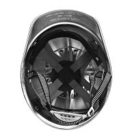 China 4 Points Metal Shell Silver Lightweight Safety Helmet For Electrical Work OEM for sale
