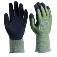 China SAFEYEAR Latex Coated Safety Work Gloves 10 Inch Crinkle Grip for Electrical Industrial Use for sale