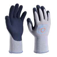 China Non Slip Power Grip 7 Inch Latex Coated Safety Working Gloves Size 8 10 Pairs for sale