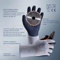 China Non Slip Power Grip 7 Inch Latex Coated Safety Working Gloves Size 8 10 Pairs for sale