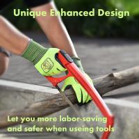 China Yellow Cut Resistant Safety Gloves Level 5 C Power Grip Rubber for Construction Workers Size 7-11 for sale