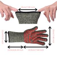 China Food Grade Silicone Heat Resistant BBQ Gloves 13.5 Inch Aramid Fabric 800C for sale