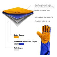 China SAFEYEAR 16in Welding Gloves Heat Resistant Flame Resistant Type A Safety Working Gloves for sale
