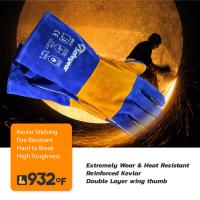 China SAFEYEAR 16in Welding Gloves Heat Resistant Flame Resistant Type A Safety Working Gloves for sale
