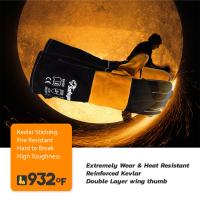 China Safeyear Heat Resistant Welding Gloves FL-1023BK Cut Abrasion Protection EN420 Type A for sale