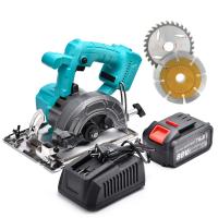 China 21V 4.0Ah Brushless Cordless Circular Saw 4 Inch Cutting Tool for Metal Wood Concrete for sale