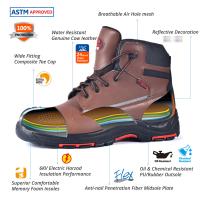 China CE S3 Heavy Duty Safety Shoes Waterproof Leather Work Boots Composite Toe Size 37-47 for sale