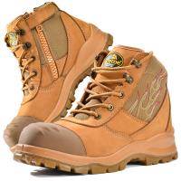 China American ANSI Mens Leather Work Boots HRO 300 Heat Resistant Rubber Sole Composite Toe Safety Shoes for sale