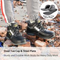 China SAFETOE Industrial Steel Toe Safety Boots 200 Joules Impact Unisex Genuine Leather for sale