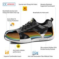 China Breathable Fly Knitting Nylon Safety Shoes Work Boots Unisex Euro 36-47 for sale