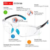 China SG003 Safety Glasses ANSI Z87 Scratch Resistant Anti UV PC Lens TPR Nose for sale