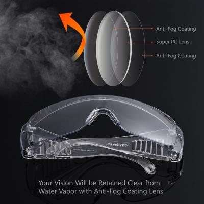 China SAFEYEAR SG035 Safety Glasses Anti Scratch Anti Fog PC Lens UV Protection 1 Pair for sale