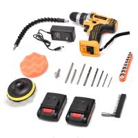 China 21V Brushless Cordless Impact Drill Set 45pcs 3/8in 43N.M Variable Speed Screwdriver for sale