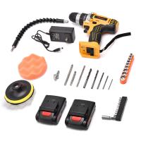 China 21V Cordless Impact Hammer Drill 43N.M Variable Speed 3/8 Brushless Power Screw Driver for sale