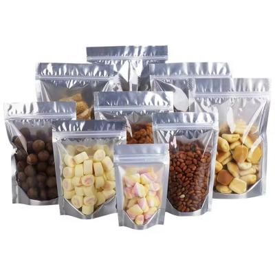 China Resealable Zipper Bag Aluminum Foil Food Packaging Ziplock Pouch Front Transparent Clear Yin-Yang Standup Bag Plastic Custom Bag for sale