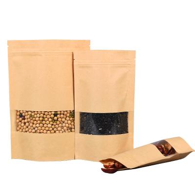 China Small Quantity Brown Paper Bags Waterproof Food Kraft Paper Bag Factory Sale Sona Package Snack Storage Plastic Bags for sale