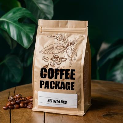 China Customized Coffee Bag 500g 12oz 16oz 32oz Recyclable Biodegradable Bolsas De Cafe Zipper Lock Flat Bottom Coffee Bag With Valve for sale