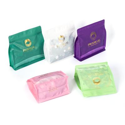 China Recyclable Materials Food Grade Safety Valve Zipper Square Bottom Plastic Coffee Beans Packing Bags for sale