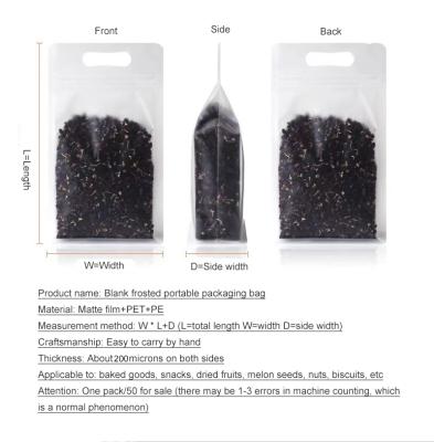 China Eight Sided Frosted Transparent Plastic Bag Flat Bottom Box Pouch with Stand Zipper Gusset Side Seal for Sealing Eight Sides for sale
