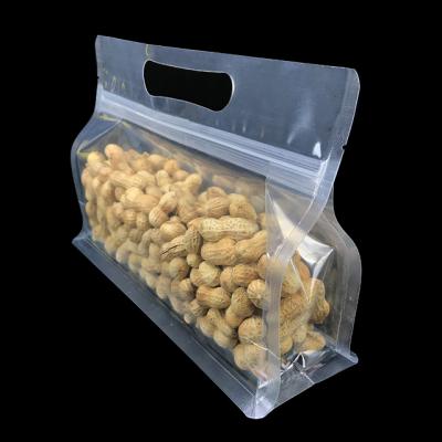 China Cheap Nuts Spice Zipper Bag Sealing Clear Flat Bottom Pouch Zip Lock Plastic Food Packaging Gusset Bag for sale