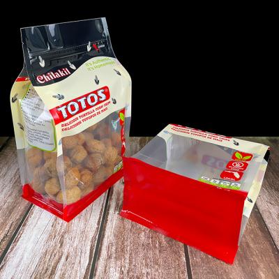 China Manufacture Custom Transparent Frosted Flat Bottom Food Grade Cookie Spice Powder Packaging Zipper Plastic Bag for sale