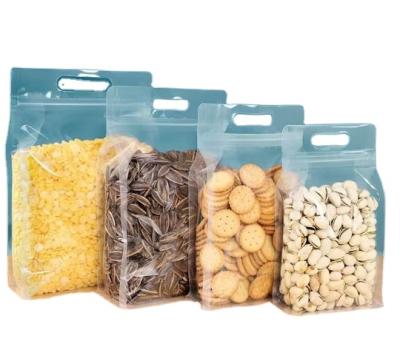 China High Quality Food Grade Clear Transparentt Eight Side Seal Stand up Pouch Flat Bottom Zipper Bag for Food for sale