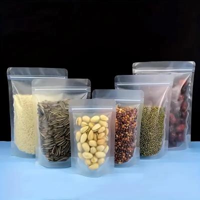 China Hot Selling Customizable Transparent Stand up Zipper Bag Clear Waterproof sealed Food Plastic Packaging Bag for sale