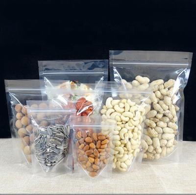 China Custom Zipper Biodegradable Compostable Clear Stand up Bag Plastic Packaging Bags for Food Packaging for sale