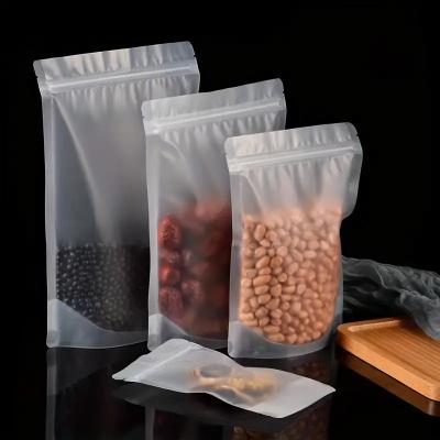 China Cheap Price Durable Material Transparent Stand up Zipper Bag Clear Plastic Zipper Food Packaging Bag for sale