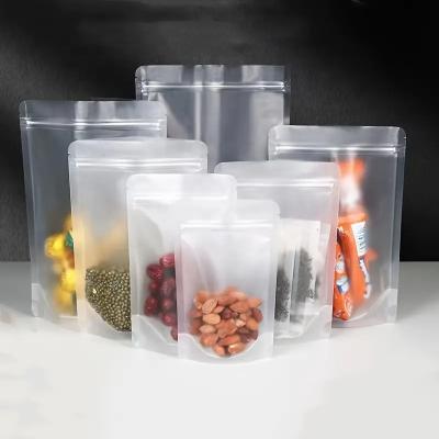 China Good Quality Products Recyclable Clear Ziplock Plastic Storage Pouch Stand up Bag for Food Tea Nuts for sale